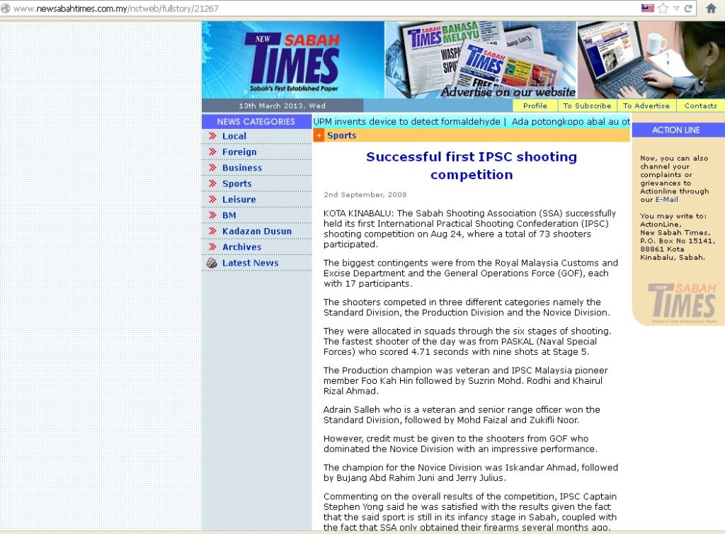 MAS Shooting Club - Achievements & Events